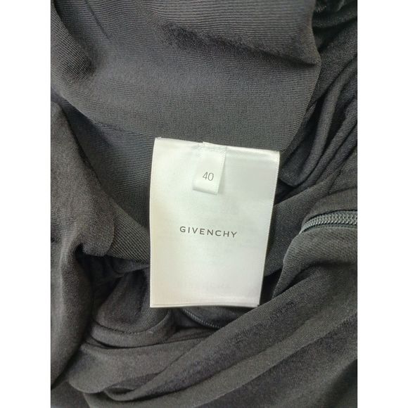 Givenchy | Dresses | Givenchy Womens Black Ruched Short Sleeve Jersey Gown Long Maxi Dress Size ...